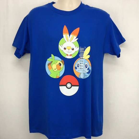 Pokémon | Shirts | New Pokemon Blue Tshirt Sword And Shield Scorbunny ...